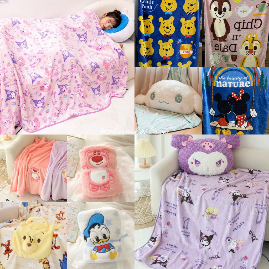 Jual Balmut Sanrio / Selimut Aneka Karakter Kuromi Cinnamoroll Lotso ...