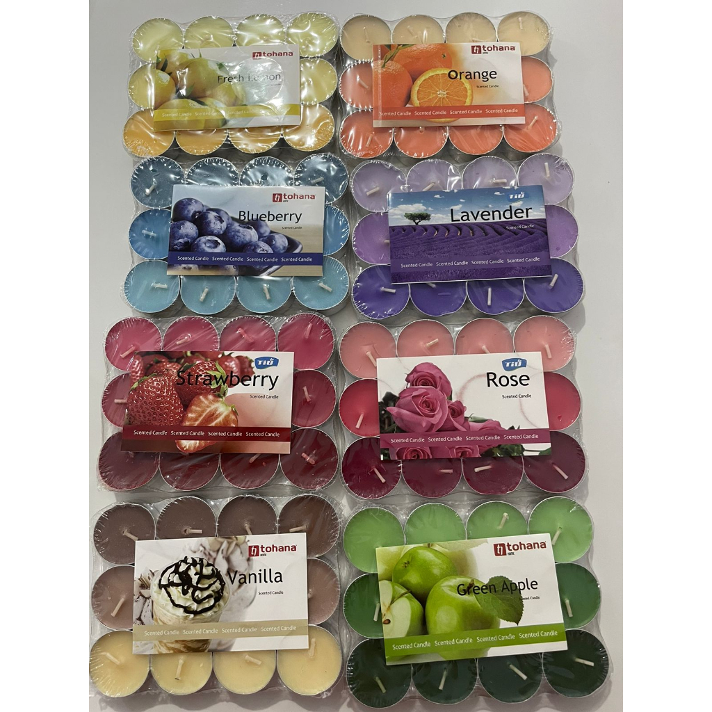 Jual lilin wangi/candles tealight aroma terapi/lilin kecil isi 12pcs ...