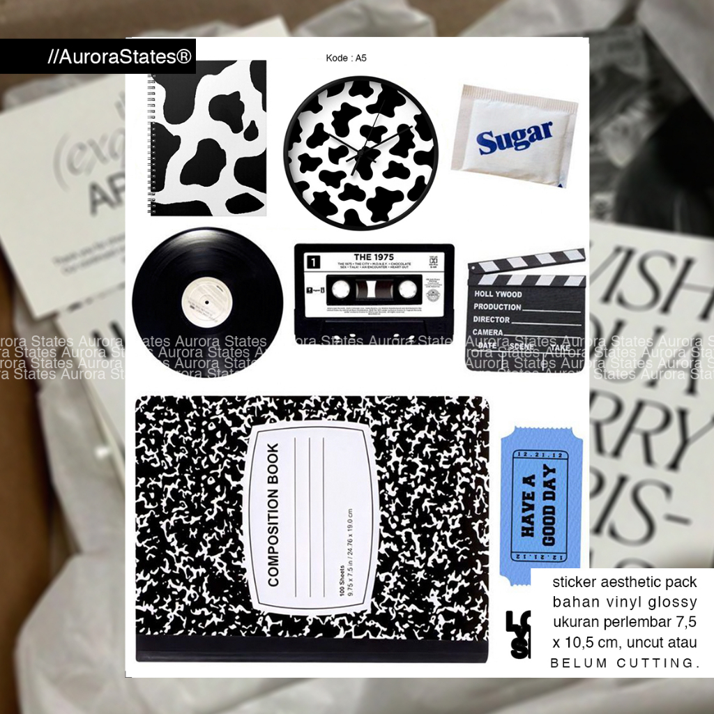 Jual Sticker Vintage Vogue | Stiker aesthetic jurnal book | stiker ...
