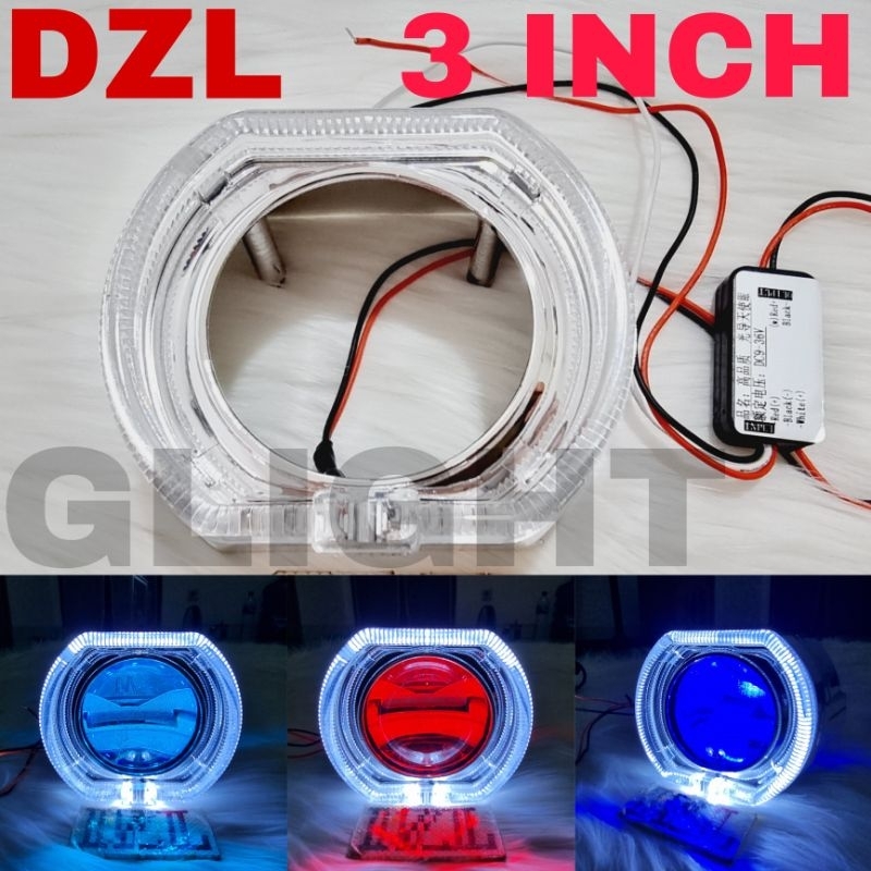 Jual Shroud bmw projector biled 3 inch in inc ring full projie angel ...