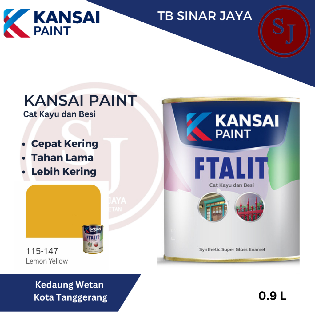 Jual Cat Kayu Dan Besi Kansai Paint Ftalit Warna Glos 1kg 115 - 147 ...