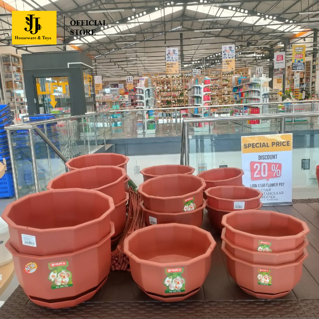 Jual JJ Houseware & Toys-Lion Star Gardenia Flower Pot ( Pot Bunga ...