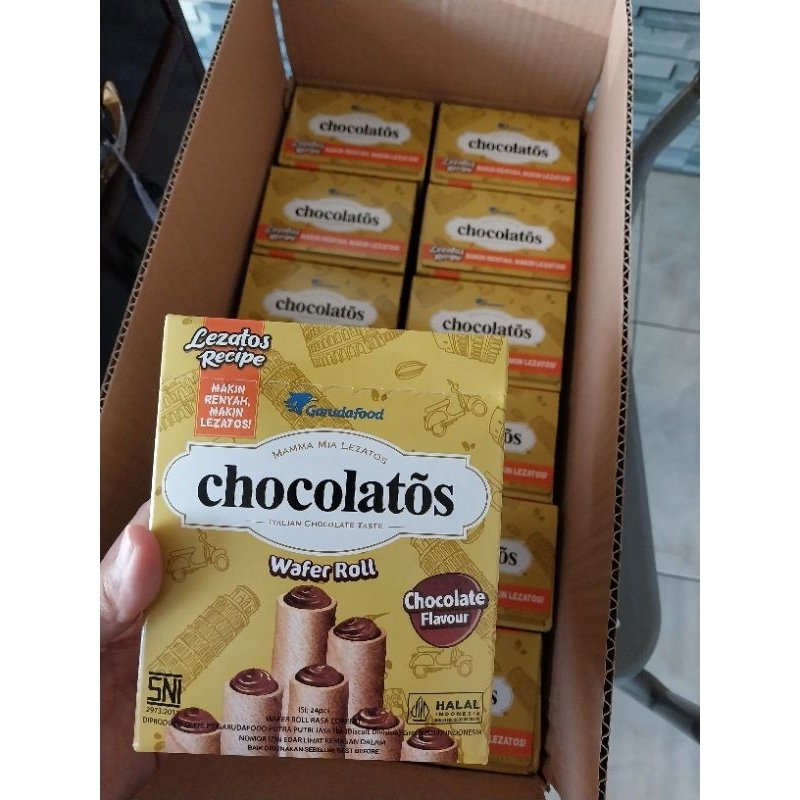 Jual [ TERMURAH ] Chocolatos Wafer Roll 8.5gr - 1 Box isi 24pcs ...