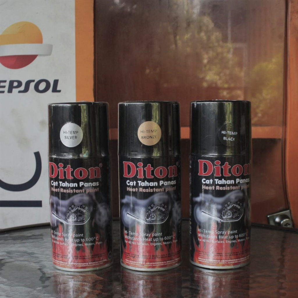Jual Pilok / Pilox Diton Premium HI-TEMP SILVER, HI-TEMP BLACK & HI-TEMP BRONZE Tahan Panas Cat ...