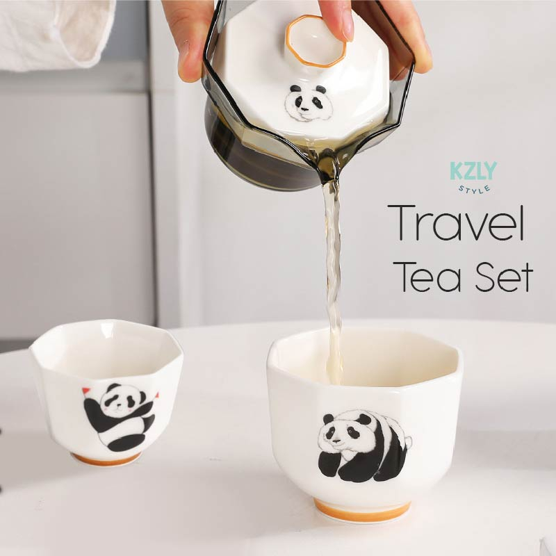 Jual KZLY STYLE 1 set Classic Ceramic Chinese Tea Travel Set Teko ...
