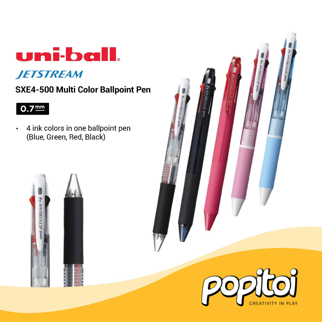 Jual Uniball Jetstream 4 SXE4-500 Multi Color Ballpoint Pen 0.7 mm SXE4-500 Pulpen Bolpen Warna ...