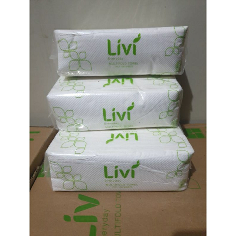 Jual LIVI Everyday Multifold Towel (1ply/ 150 sheets) | Shopee Indonesia
