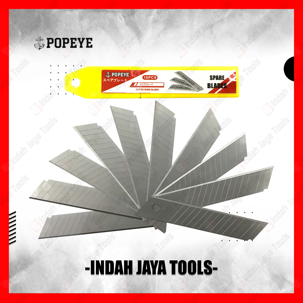 Jual POPEYE Isi Cutter Set 10 Pcs BESAR - Spare Blades Kater Cuter ...