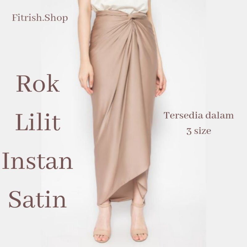 Jual ROK LILIT INSTAN SATIN | ROK LILIT POLOS | ROK LILIT SATIN | SATIN ...