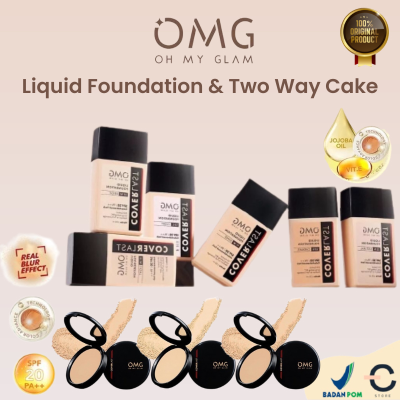 Jual [ORI & BPOM] OMG Oh My Glam Coverlast Series Indonesia | Liquid Foundation | Two Way Cake ...