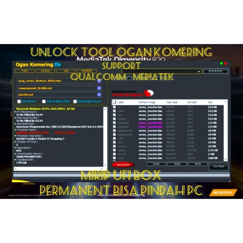 Jual UNLOCK TOOL OGAN KOMERING MIRIP UFI BOX SUPPORT QUALCOMM MEDIATEK PERMANENT | Shopee Indonesia