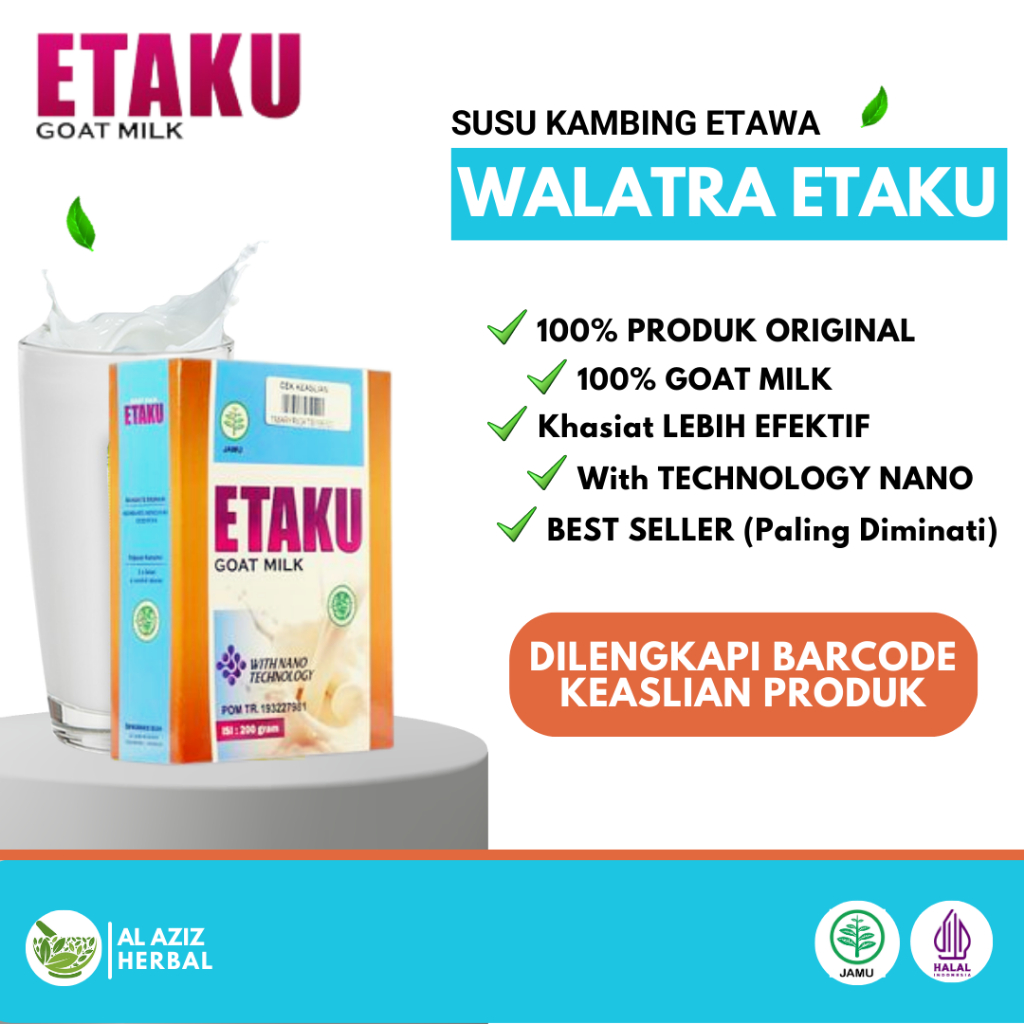 Jual Etaku Susu Kambing Etawa Serbuk Original Goat Milk Isi 200gr ...