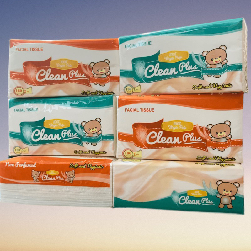 Jual Tissue Clean Plus 180Sheet/2ply | PAKET ISI 6 PACK | Shopee Indonesia