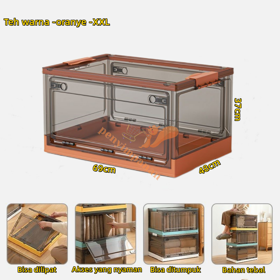 Jual box Storage Box Lipat Folding Container Box Tempat Baju Mainan ...
