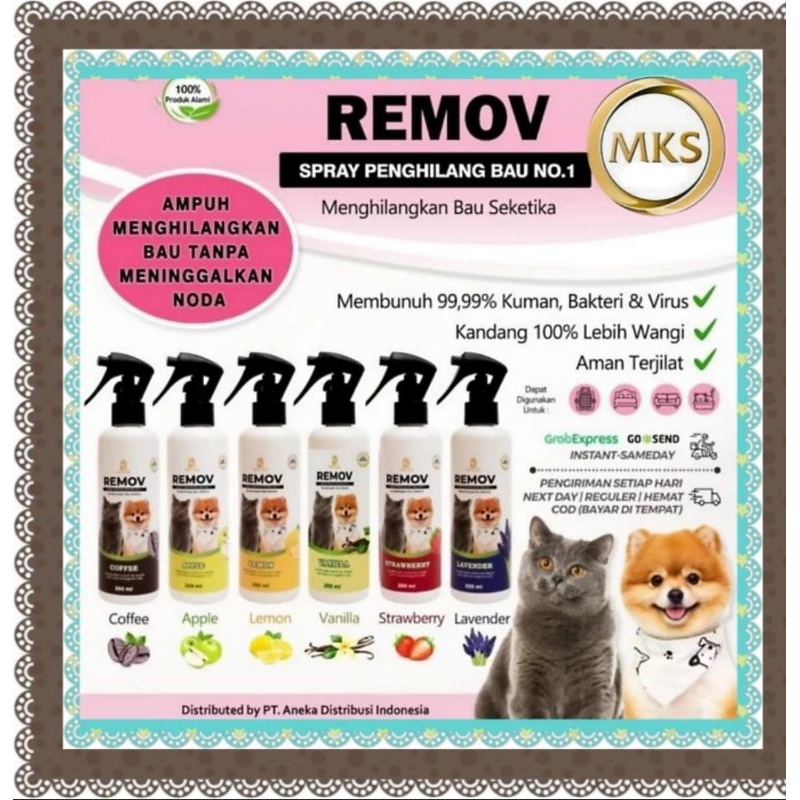 Jual Remov 250gr Spray pembersih kandang hewan | Shopee Indonesia