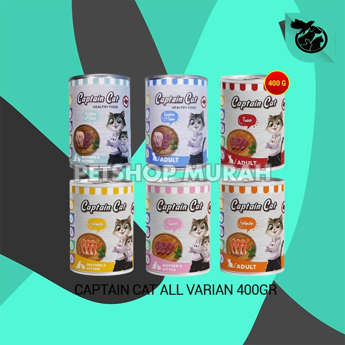 Jual Makanan Basah Kucing Kaleng Can Captain Wet Food 400 Gram | Shopee ...
