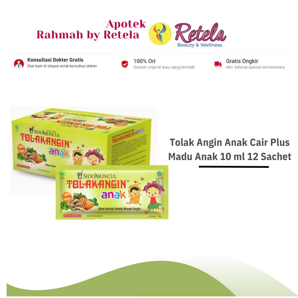 Jual Tolak Angin Anak Cair Plus Madu 10 ml | Shopee Indonesia