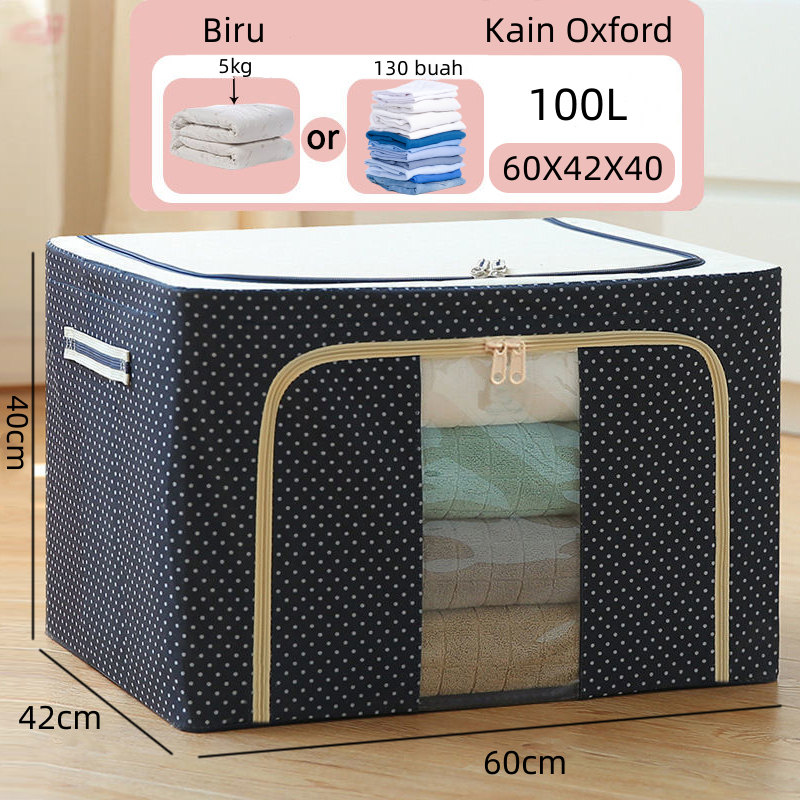 Jual 66L-100L-150L Kotak penyimpanan oxford storage box Pakaian ...