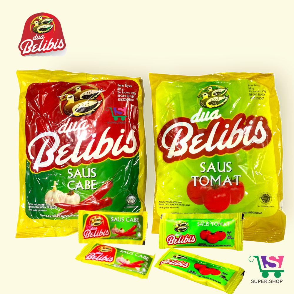 Jual Dua Belibis Saus Cabe / Saus Tomat Sachet PACK (isi 24 pcs ...