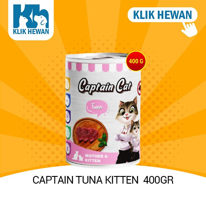 Jual Makanan Basah Kucing Kaleng Can Captain Wet Food 400 Gram | Shopee ...
