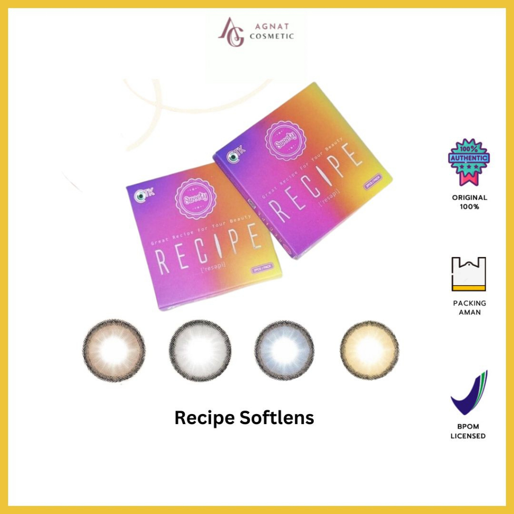 Jual Softlens RECIPE Normal + FREE LENSCASE | Shopee Indonesia