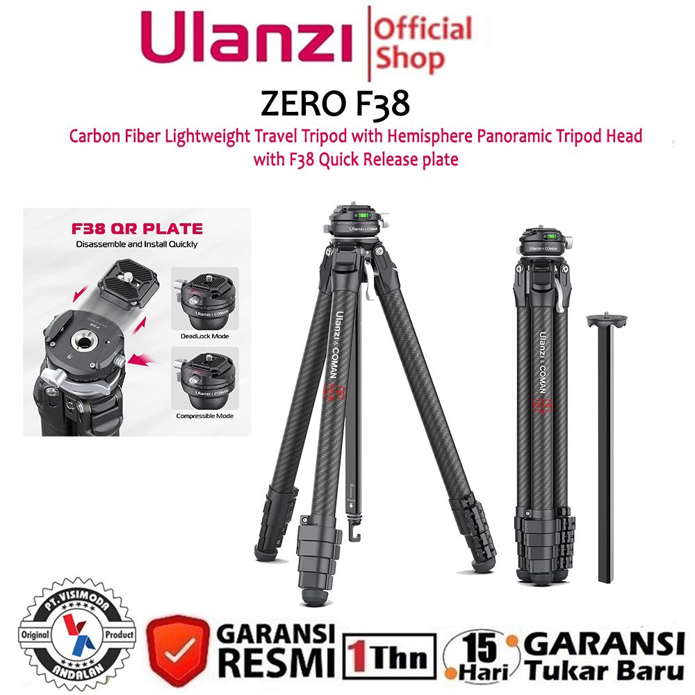 Jual Ulanzi & Coman ZERO F38 Quick Release Travel Tripod | Shopee Indonesia