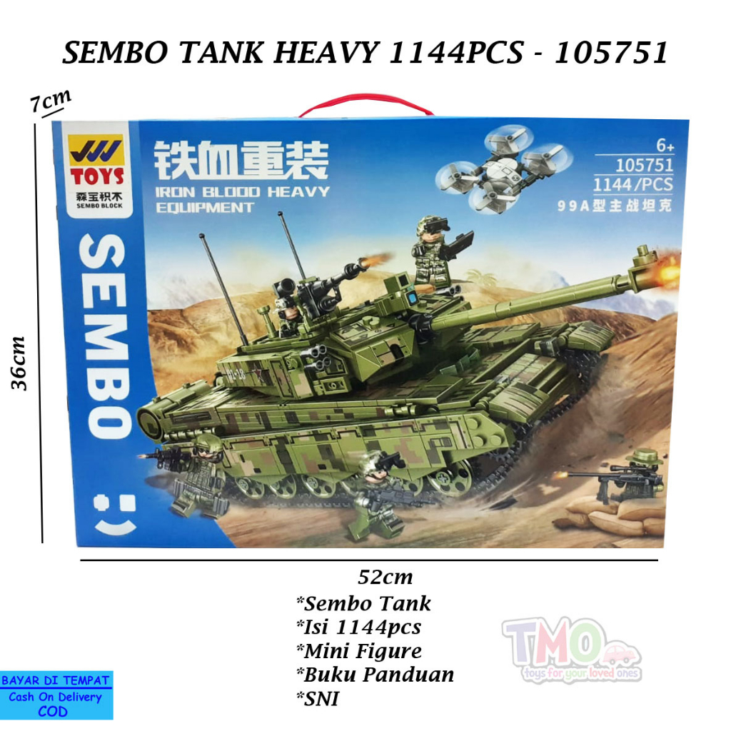 Jual MAINAN BALOK BLOCK TRUK TANK SENJATA TENTARA SEMBO SURVIVAL 898PCS ...