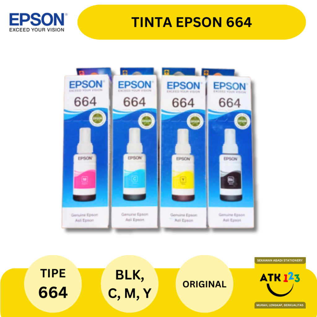 Jual Tinta Printer / Tinta Epson 664 ORIGINAL!! | Shopee Indonesia