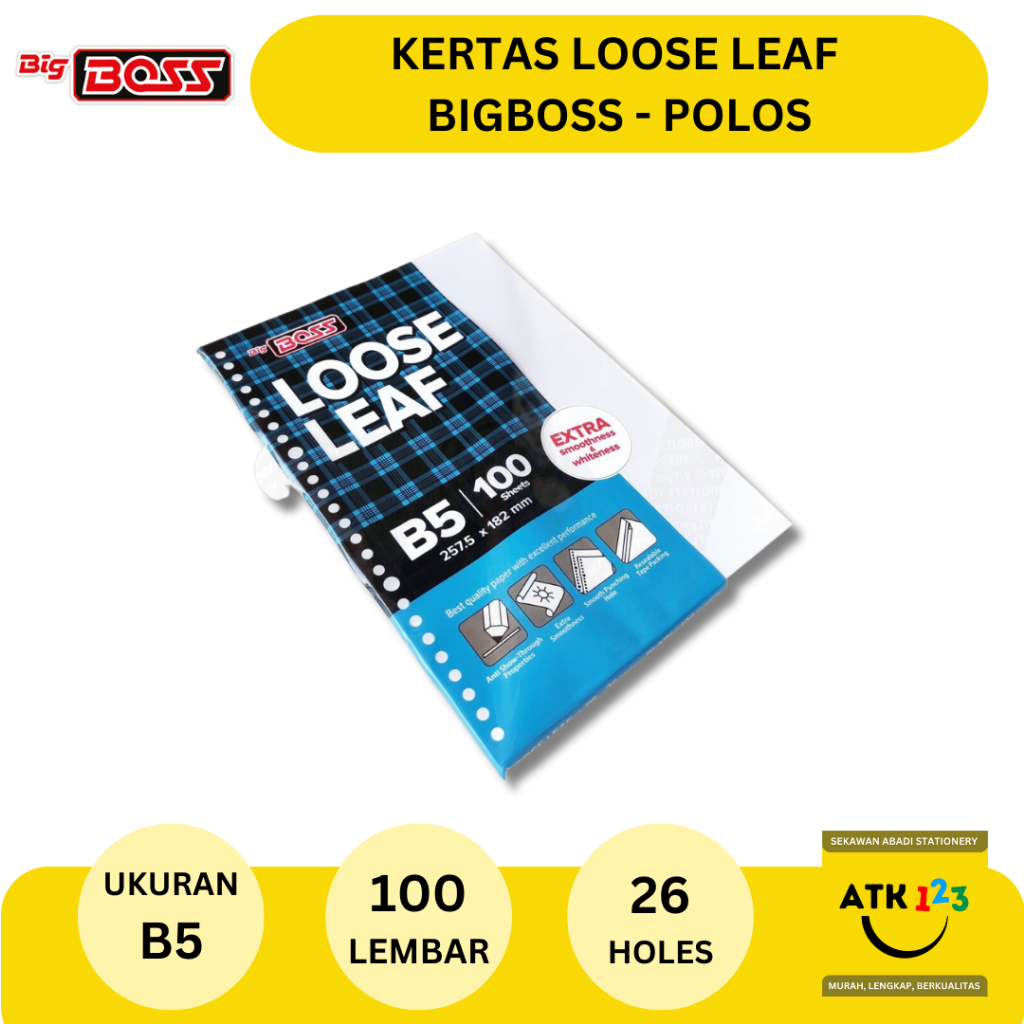 Jual Kertas Loose Leaf B5 Polos isi 100 Lembar | Shopee Indonesia