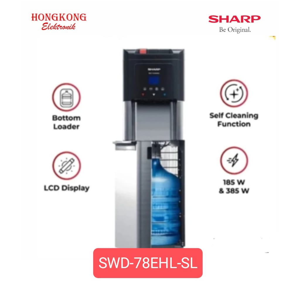 Jual Water Dispenser SHARP Galon Bawah SWD-78EHL-SL Bottom Loading ...