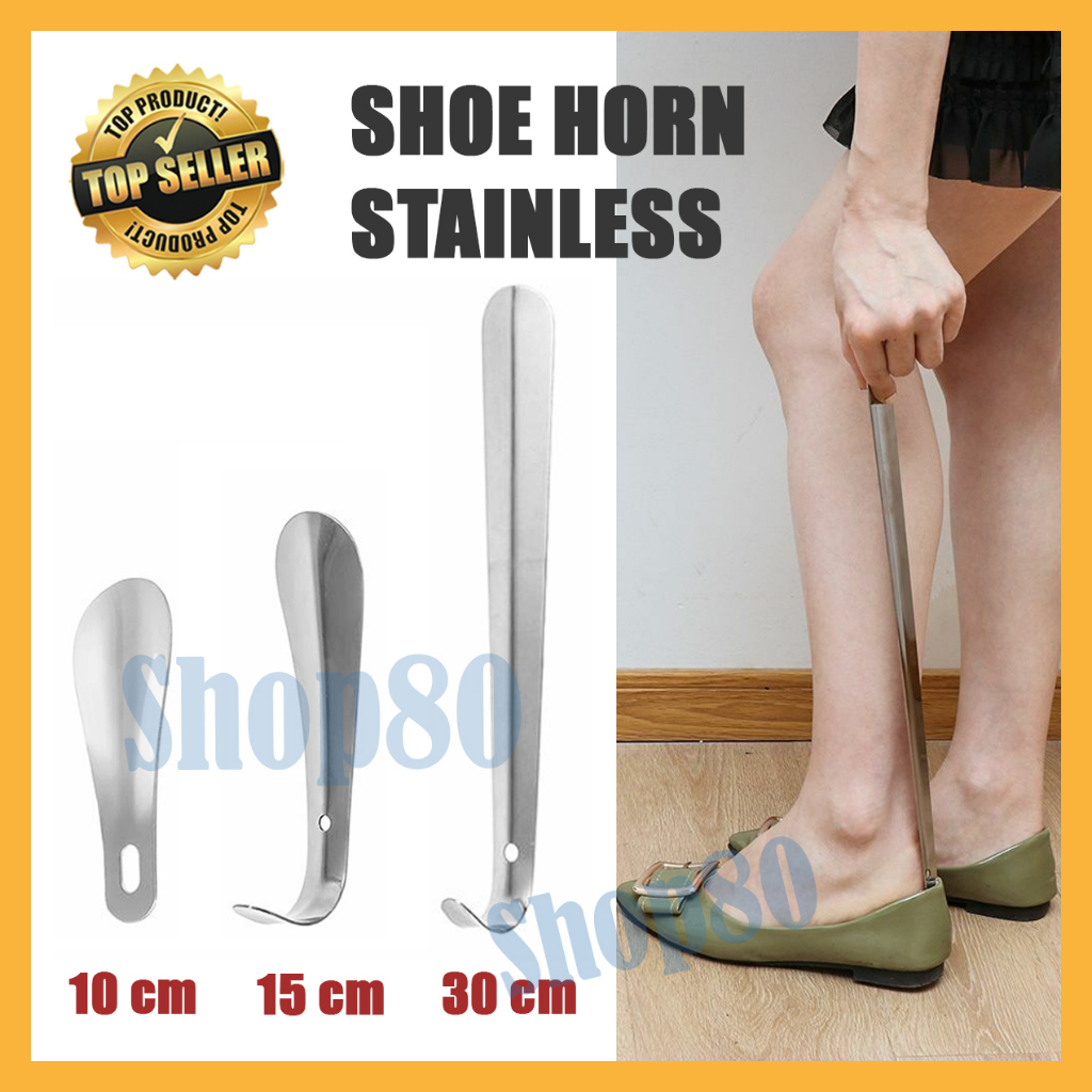 Jual Shoe Horn Stainless Steel Sendok Sepatu Shoes Spoon Pendek Panjang ...