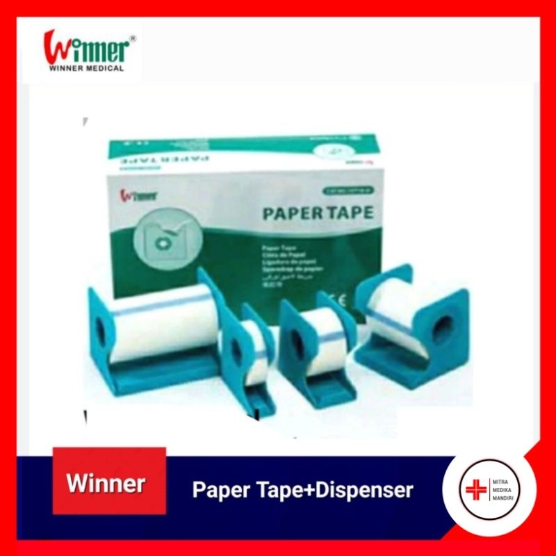 Jual Winner Paper Tape/Plester Kertas Medical + Disperser | Shopee ...