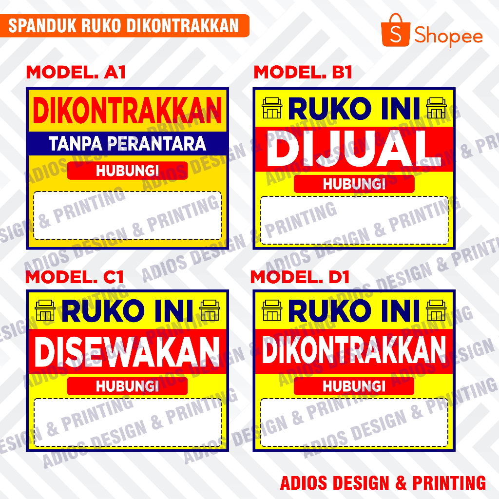 Jual SPANDUK BANNER, RUKO DIJUAL / DISEWAKAN / DIKONTRAKAN | Shopee ...