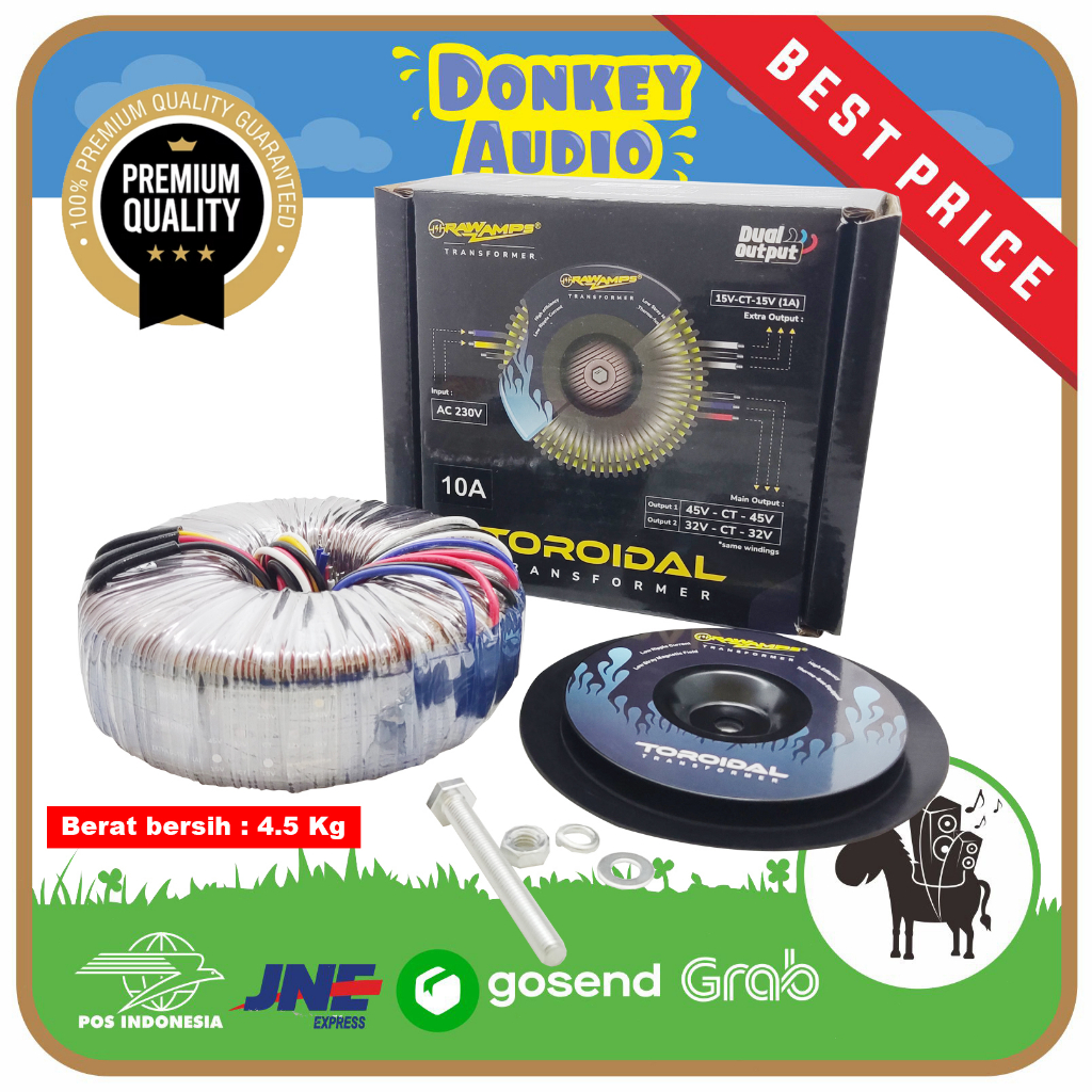 Jual TRAVO TRAFO TOROID 10A 45V CT TOROIDAL RAWAMPS ORIGINAL | Shopee Indonesia