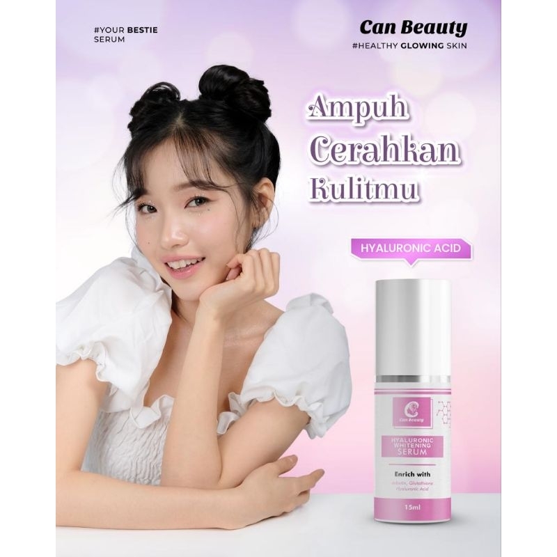 Jual HYALURONIC WHITENING SERUM CAN BEAUTY ORIGINAL BPOM (Free Gift ...
