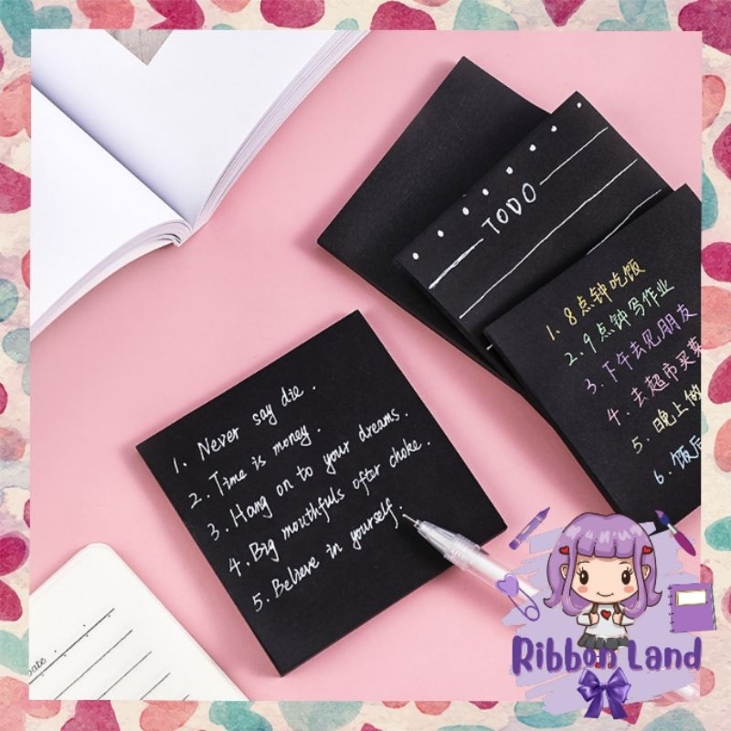 Jual ( 50 Lembar ) Kertas TULIS MEMOPAD HITAM | Shopee Indonesia