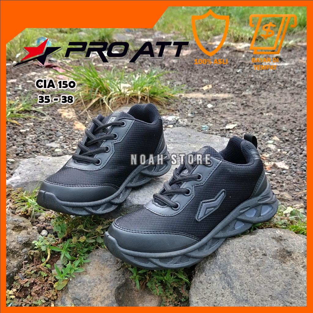 Jual NOAH - Sepatu PRO ATT CIA 150 35 - 38 / Sepatu Sekolah Hitam ...