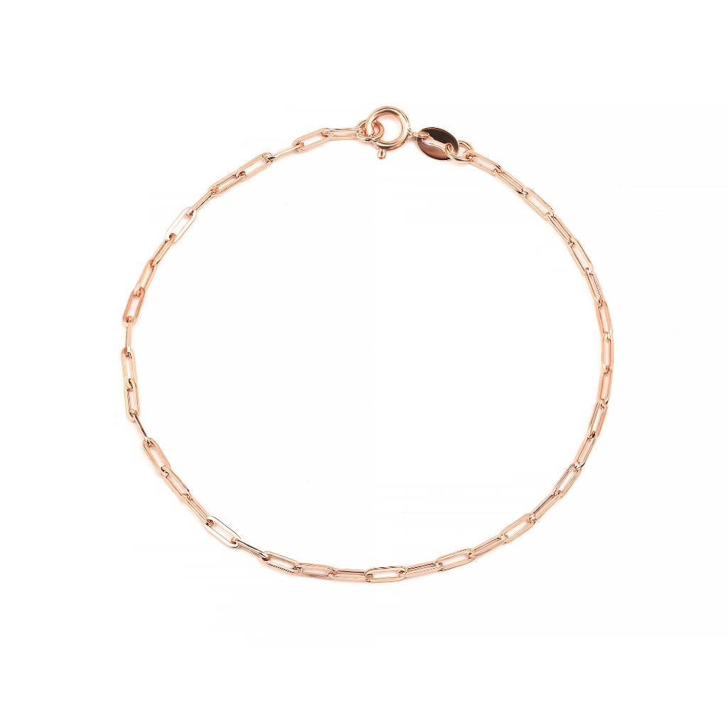 Jual Lino and sons - Gelang Emas 18k (H Paper Clip 0.45 Gold Bracelet ...