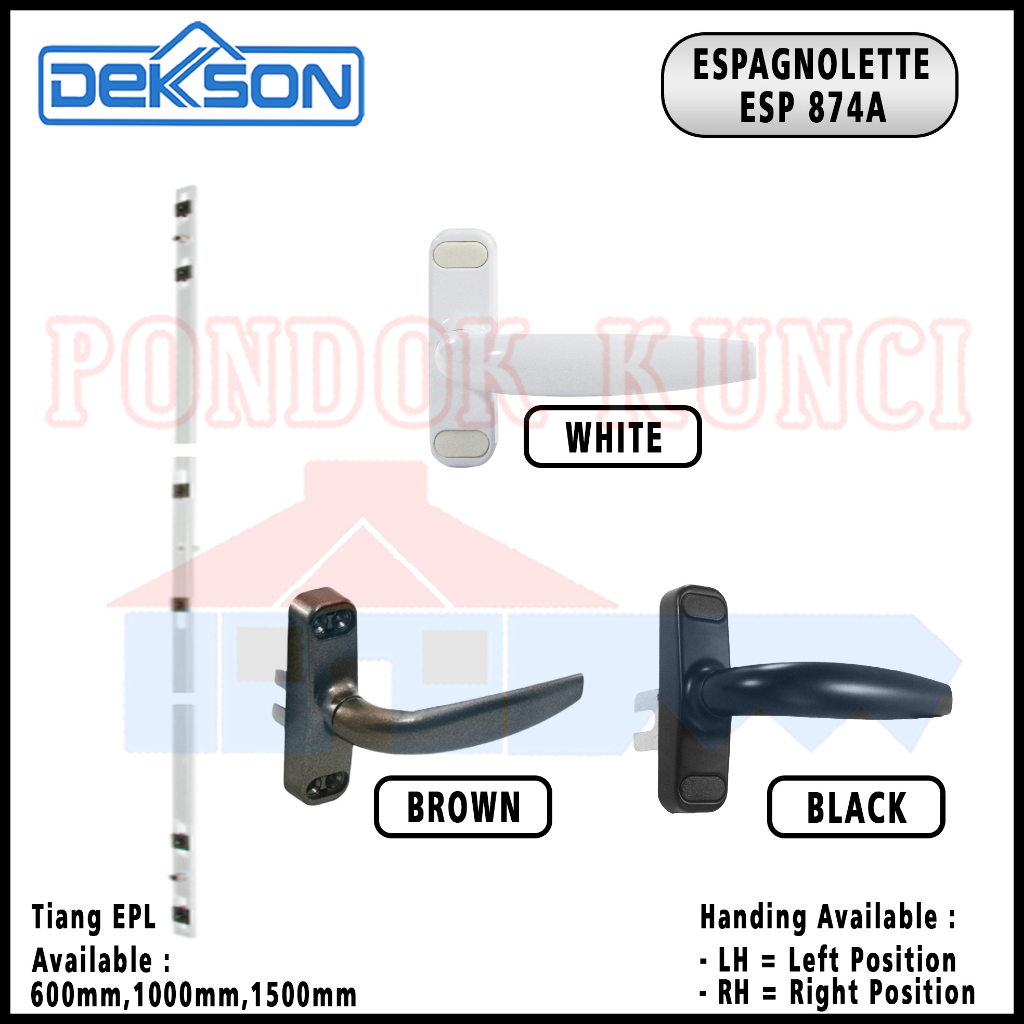 Jual Espanyolet Dekson EPL AL 874A 600mm Espagnolette With Handle ...
