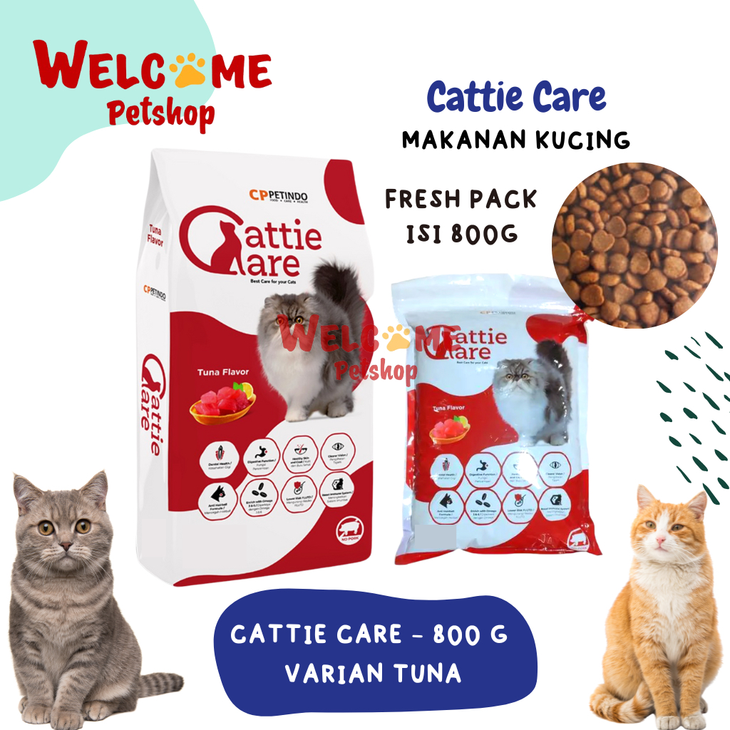 Jual Cattie Care 800g Makanan Kucing Tuna Adult Pakan Enak Wangi ...