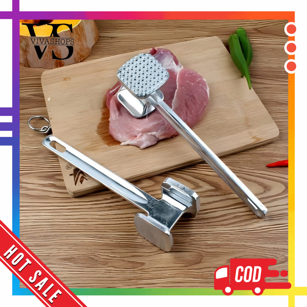 Jual Palu Daging Pelembut Pelunak Daging Stainless Steel / Penumbuk ...