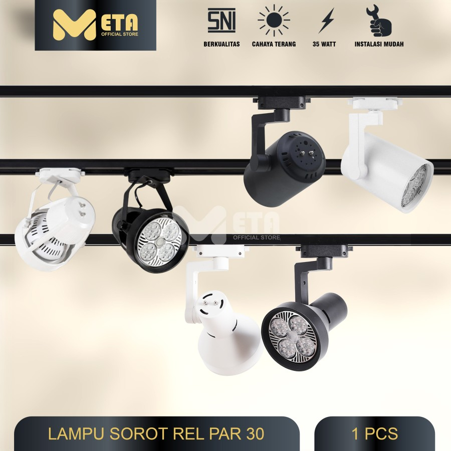 Jual Lampu track light par 30 35 w lampu sorot satuan 35 watt | Shopee ...