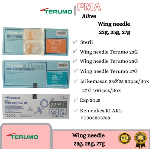 Jual Wing Needle Terumo 23G, 25G, 27G | Shopee Indonesia
