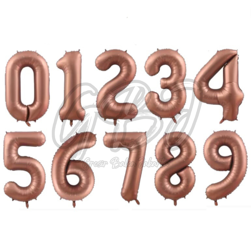 Jual Balon Foil Angka JUMBO - 100cm (Caramel, Cream, Coffee) | Shopee ...
