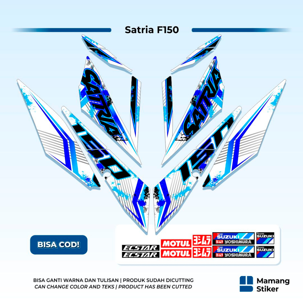 Jual Striping Satria Injeksi 150 Variasi (15) Suzuki F150 Stiker Keren ...