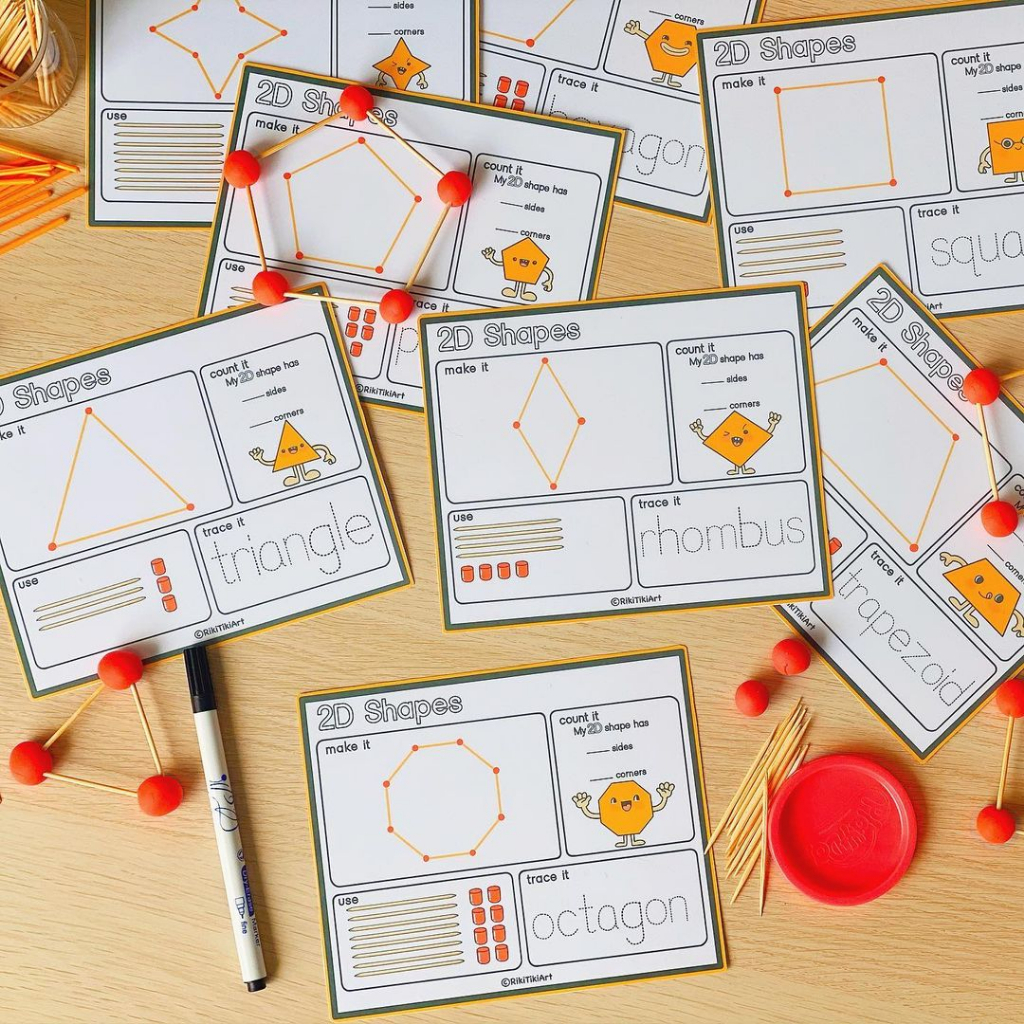 Jual Toothpicks and Play Dough shapes activity for toddlers. | Shopee ...