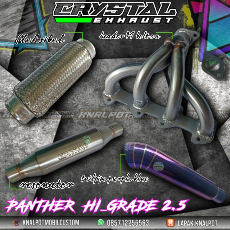 Jual KNALPOT PANTHER HI GRADE 2.5 CRYSTAL EXHAUST SOLAR HEADER HI GRADE ...