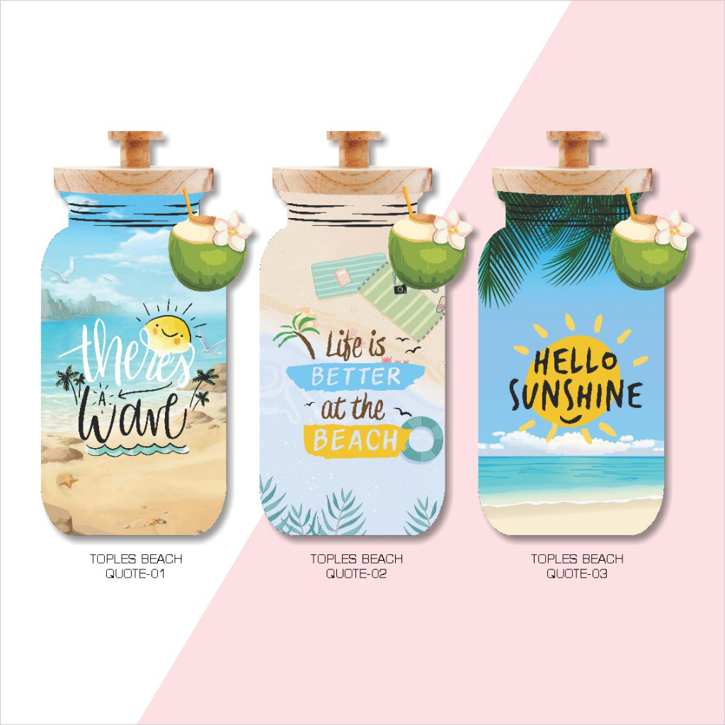 Jual Hiasan Dinding Poster Kayu Pajangan Wall Decor Toples Beach Quote ...