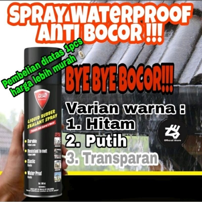 Jual Spray Ajaib Waterproof DSC Liquid Rubber Sealant Spray 500 ml ...