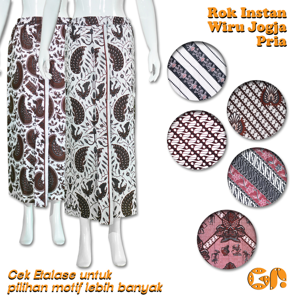 Jual Rok Jarik Wiru Jogja Pria Dewasa Rok Instan Pakaian Adat Jawa Batik Motif Lereng | Shopee ...
